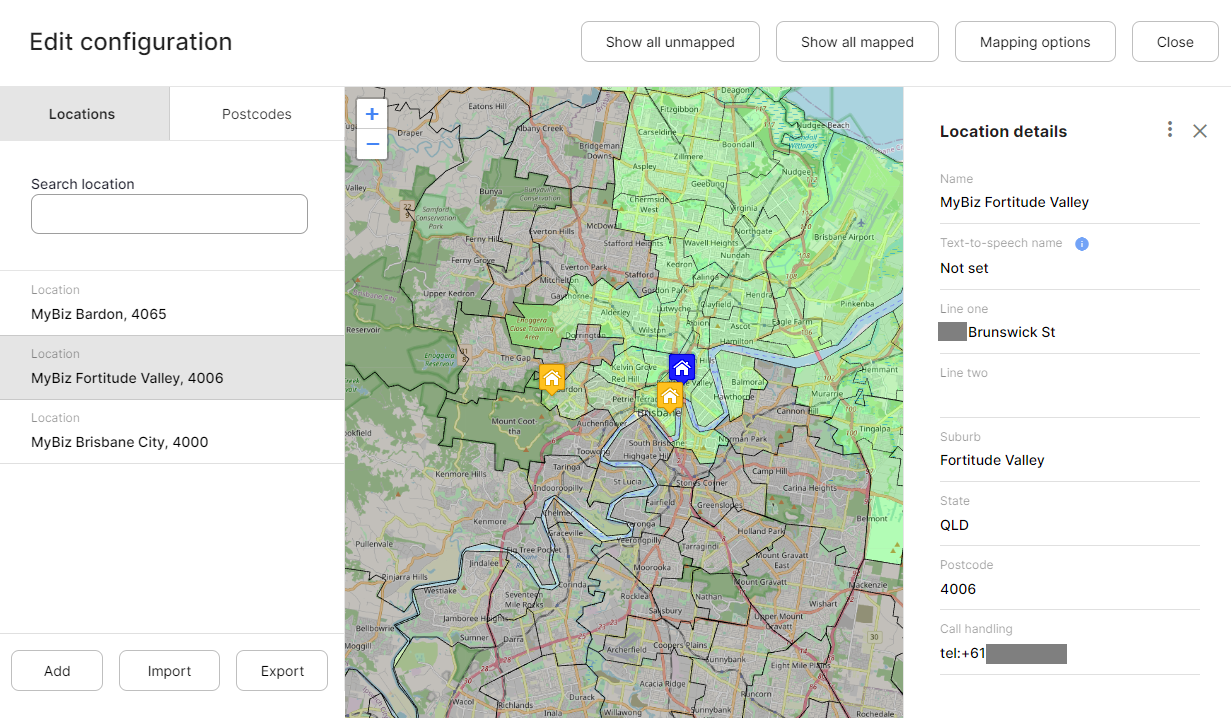Routing Customer Calls Using Postcodes